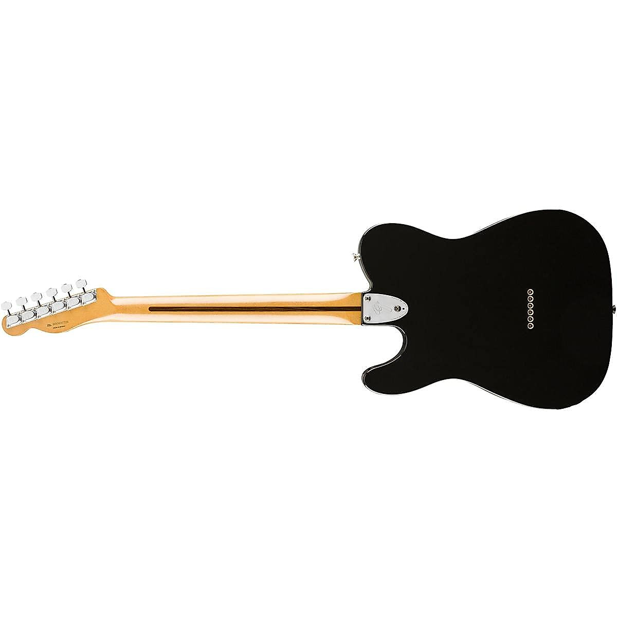 Fender Vintera 70s Custom Telecaster Electric Guitar, with 2-Year Warranty, Black, Maple Fingerboard