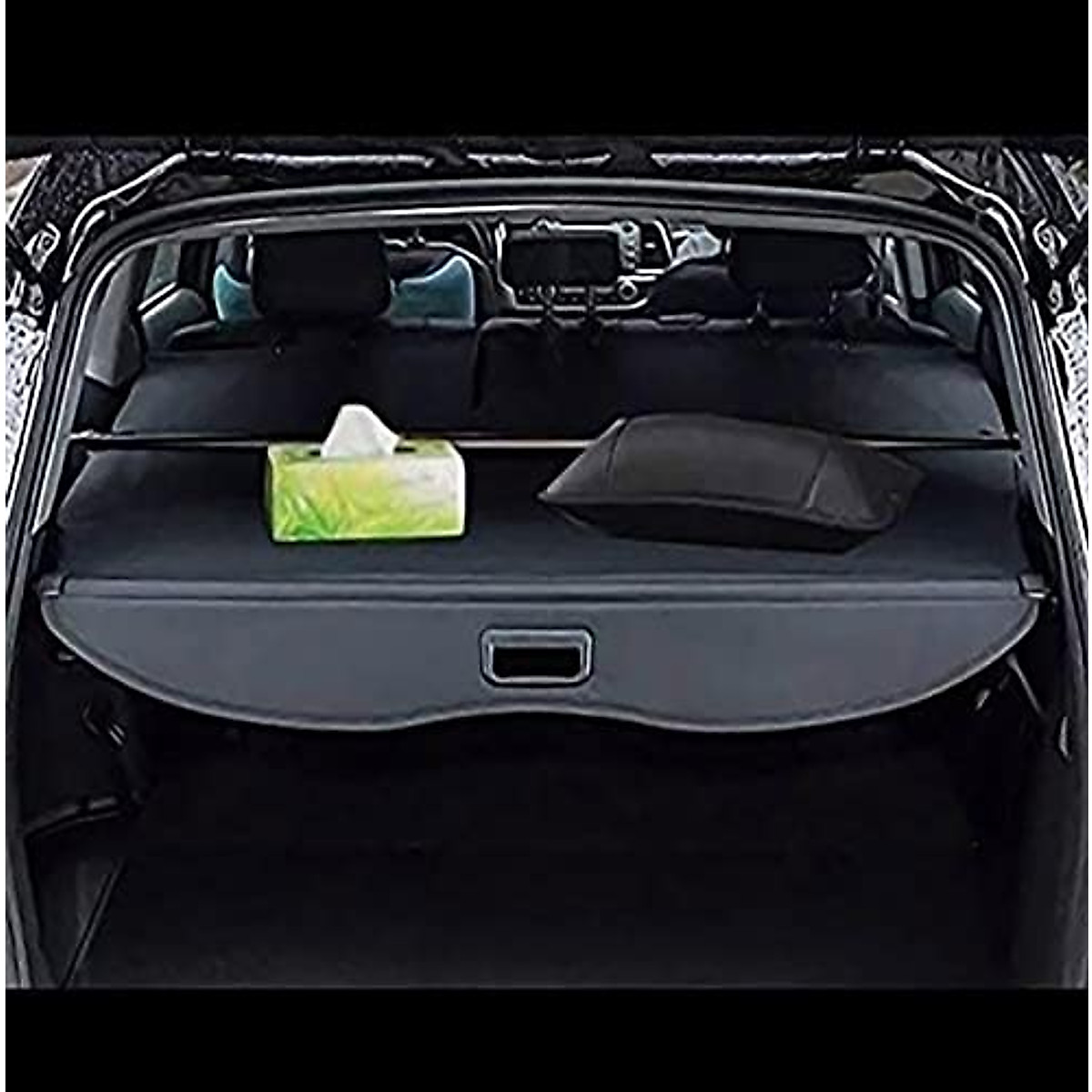 kaungka Cargo Cover for 13-18 Ford Escape 2019 Cargo Cover Trunk Shielding Shade Black (Updated version:There is no gap between The back seats and The trunk cover)