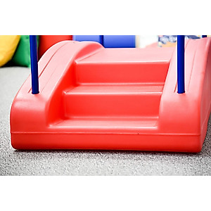 Children's Factory-3004 Red Rocker/Toddler Bridge with Rails, Rocking Teeter Totter for Kids/Toddlers, Indoor/Outdoor Play Equipment for Classroom/Playroom