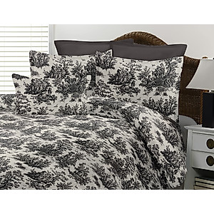 Victor Mill james-204smini Comforter and Shams, Queen, b/w