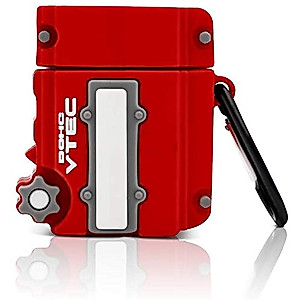 Prime Spot DOHC VTEC Apple Airpods Engine Silicone Case Cover for Protection Fits 1st Gen and 2nd Gen Wireless Charging