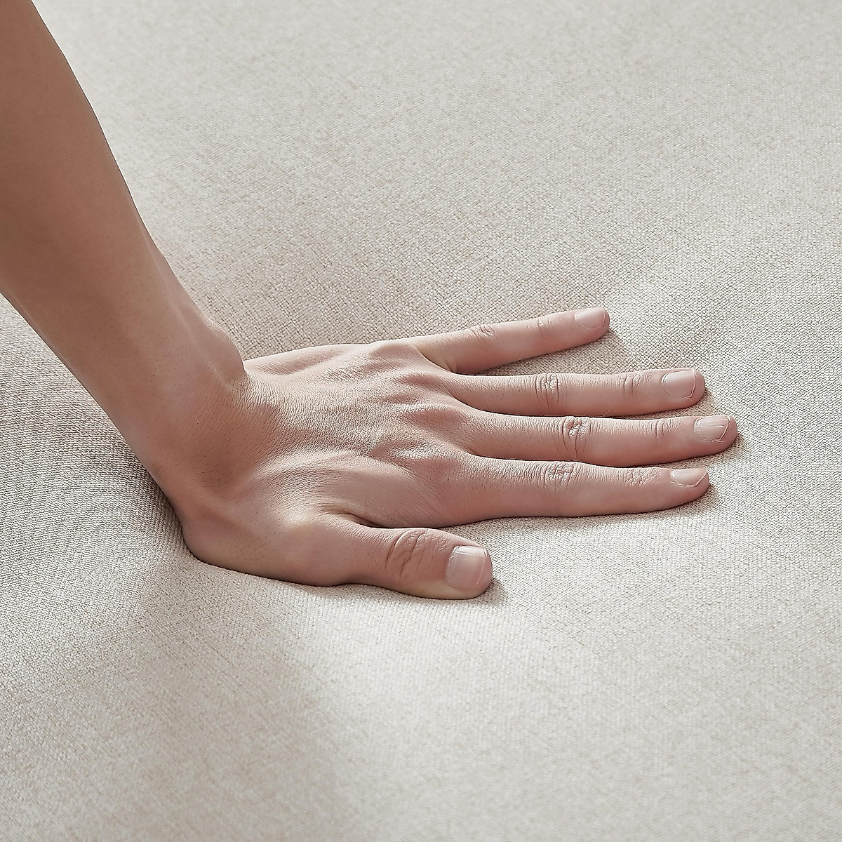 Eafurn 3 in 1 Convertible Loveseat Sofa with Pull Out Sleeper Bed, Small Love Seat Futon Couch Sofabed with Adjustable Backrest, Beige 46.46" w/ 2 Pillows and Side Pockets