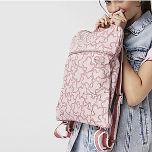 TOUS Pink Colored Nylon Backpack for Women, Kaos New Colores Collection