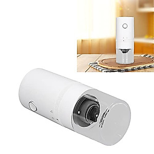 Electric Coffee Bean Grinder USB Charging USB Charging for Home Kitchen Cordless Portable Small Coffee Bean Grinder For Grain Herb Spice 110V(White)