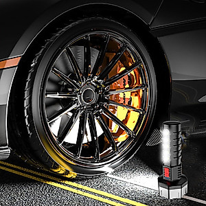 Generic Led Flashlights, Rechargeable Flashlight, Multi-Function Side Light, Handheld Flashlight with 4 Adjustable Lighting Modes, Portable Flashlight, for Home Hiking Emergencies, Black