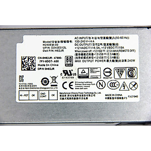 New 240W Power Supply for Dell Optiplex 3040 3046 3250 3650 3656 5040 7040 (SFF) B240NM-00 D240EPN-00 AC240EM-00 L240EPM-00 L240AM-00 H240EM-00 P/N: THRJK 4GTN5 4R1KT D7GX8 HGRMH