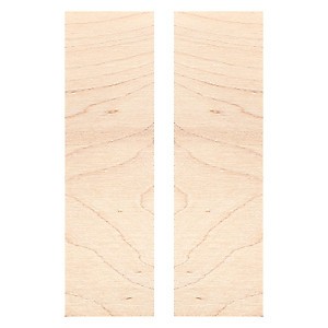 Chunful 4 Pcs Curly Maple Knife Handle Material Natural Wood Knife Handle Scales Knife Scales for DIY Crafts 3/8" x 1.5" x 5"