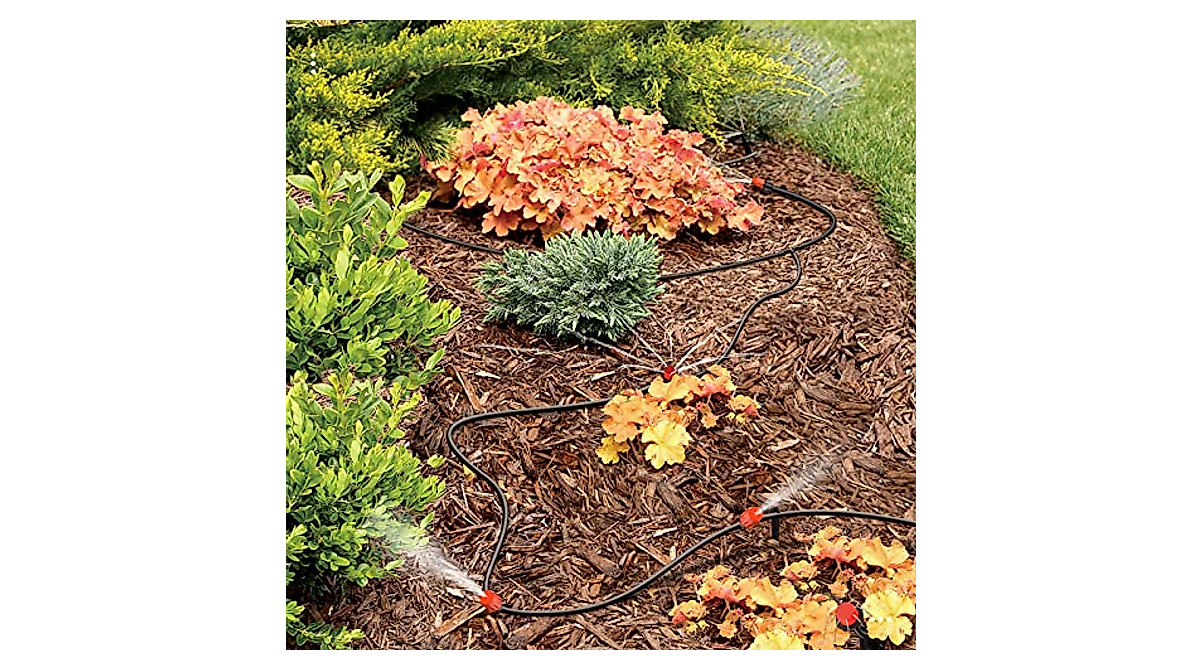 Garden Drip Irrigation Kit with Adjustable Nozzles - 82FT Water System