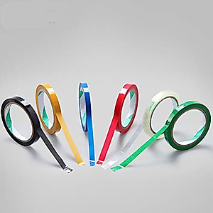 Homoyoyo Spike Tape 18Pcs Bag Sealing Tape Blue Green Red Poly Bag Sealing Tape Tape Bag Sealer Accessories for Bag Sealing Machine 12mm 30m Color Masking Tape