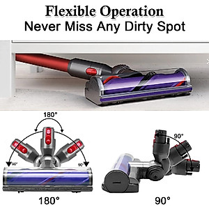 Quick-Release Motorhead Cleaner Compatible with Dyson V7 V8 V10 V11 V15 Vacuums Animal Absolute Models Cleaner Head Dyson Replacement Part Electric Head for Hardwood Floor Carpets SV10 SV11 SV12 SV14