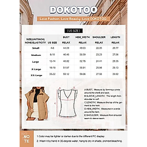 Dokotoo Womens Oversized Apricot Puffer Vest Warm Stand Collar Casual Zip Padded Vest Sleeveless Outerwear Jacket Winter Coats for Women Quilted Vest with Pockets X-Large