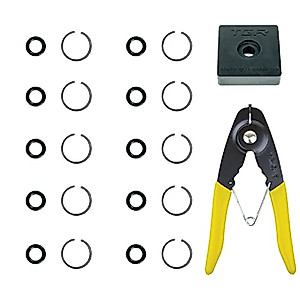 3/8" Impact Wrench Socket Retainer Retaining Ring with O-Ring Mac IR - 10 Sets. Anvil Retaining Ring Install Tool Included