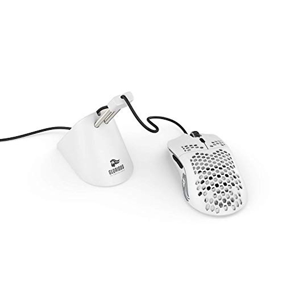 Glorious Gaming Mouse Bungee - Flexible Mouse Cable Management - Gaming Mouse Accessory (White)