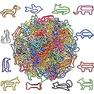 Cute Small Paper Clips Assorted Colors - 120 Counts Funny Paper Clips Bookmarks Planner Clips - Fun Office Supplies Gifts for Women Men Coworkers