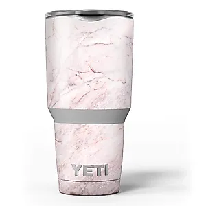 Design Skinz Pink Slate Marble Surface V7 - Skin Decal Vinyl Wrap Kit Compatible with The Yeti Rambler Cooler Tumbler Cups