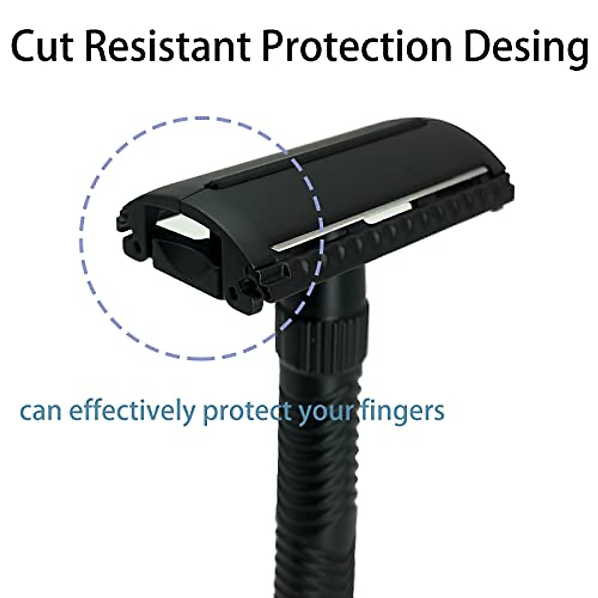 GDMG Butterfly Open Razor-Long Handle Double Edge Safety Razor,Safety Razor, Fit the skin, Clean Shaving Razor for Men