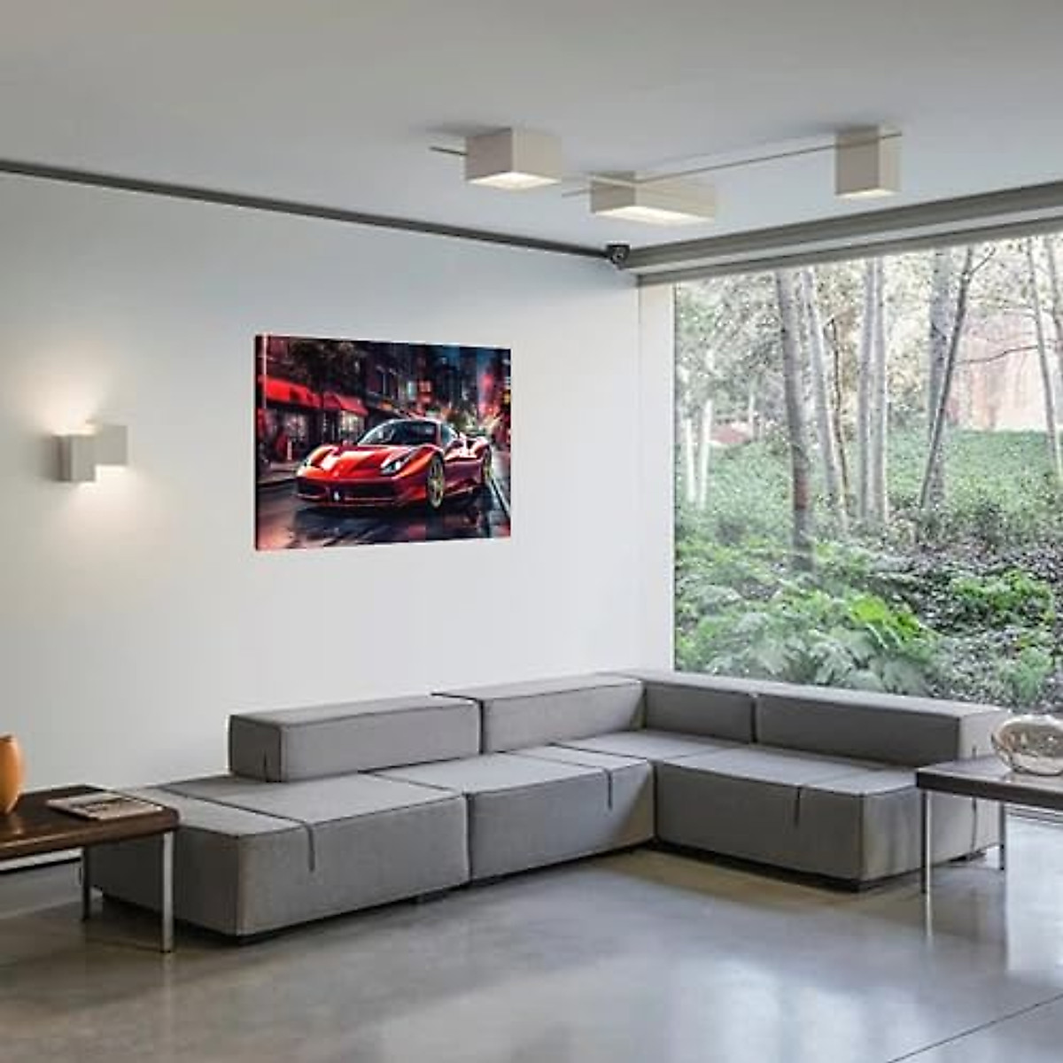 Car Poster Ferrari F40 Supercar Posters Racing Car Canvas Wall Art For Boy's Bedroom SuperCar Wall Decor Frame-style 30x20inch(75x50cm)