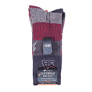 Storm Bloc 3 Pack Mens Cushioned Lightweight Summer Cotton Hiking Socks for Warm Weather (7-12 US, SBMS002CHA)