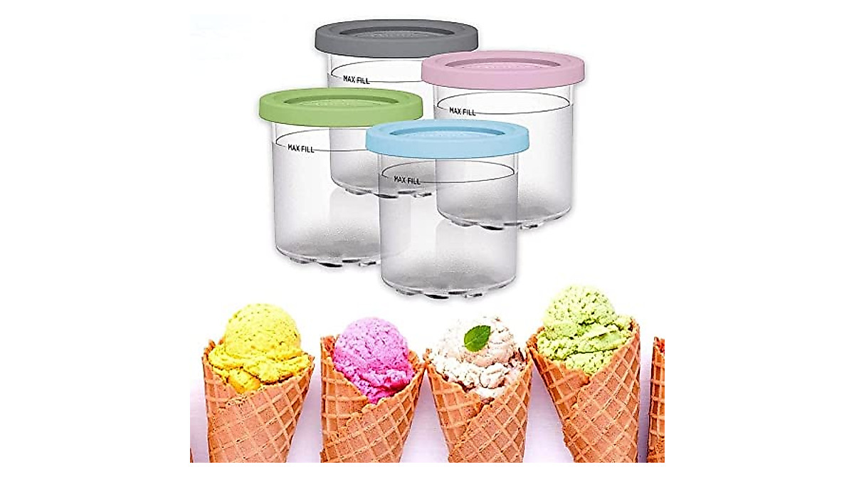 2/4 Pack Ice Cream Pints for Ninja Creami Makers