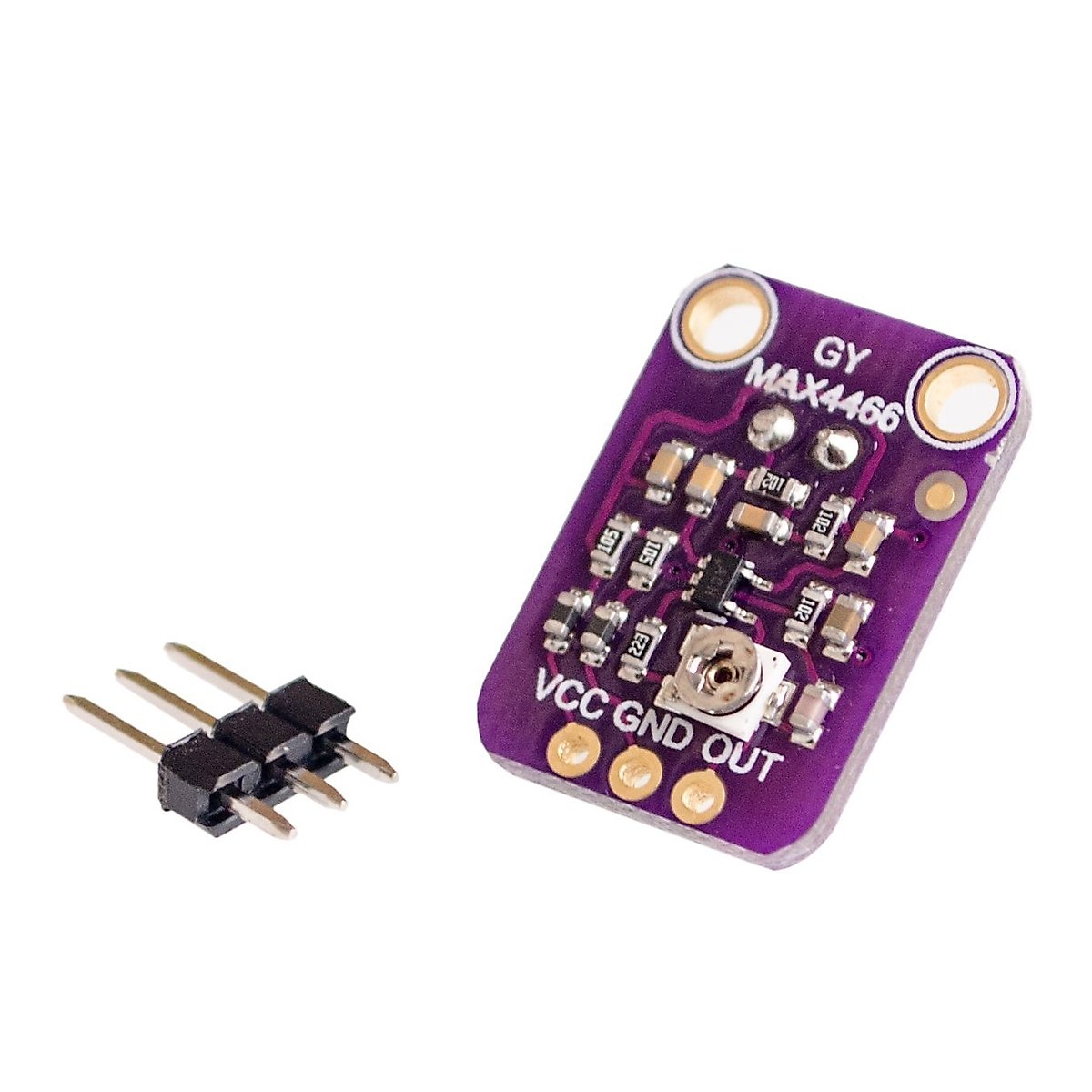 HiLetgo 2pcs Electret Microphone Amplifier MAX4466 Module Adjustable Gain Blue Breakout Board for Arduino