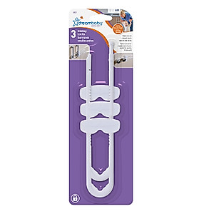 Dreambaby Sliding Cabinet Child Safety Locks - U Shaped for Knobs and Handles