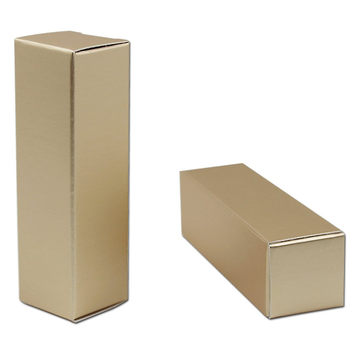 PABCK 100 PCS Kraft Paper Lip Balm Tube 2.5x2.5x8.5cm(1x1x3.4 inch) Container Boxes Makeup Lipstick DIY Gift Favor Cosmetic Essential Oil Holder Packaging Box Case Makeup Beauty Storage Supplies