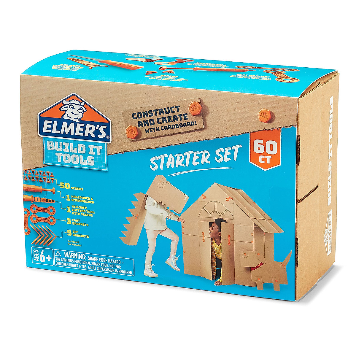 Elmer's Build It Tools Kids Crafts, Assorted 60 Count