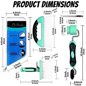 PinStone 15PC Wallpaper Smoothing Tool Kit: Multi-use Wallpaper Squeegee, Silicone Seam Detail Roller, Wallpaper Smoothing & Glue Brush for Peel and Stick Backsplash Tiles Adhesive Contact Paper Vinyl