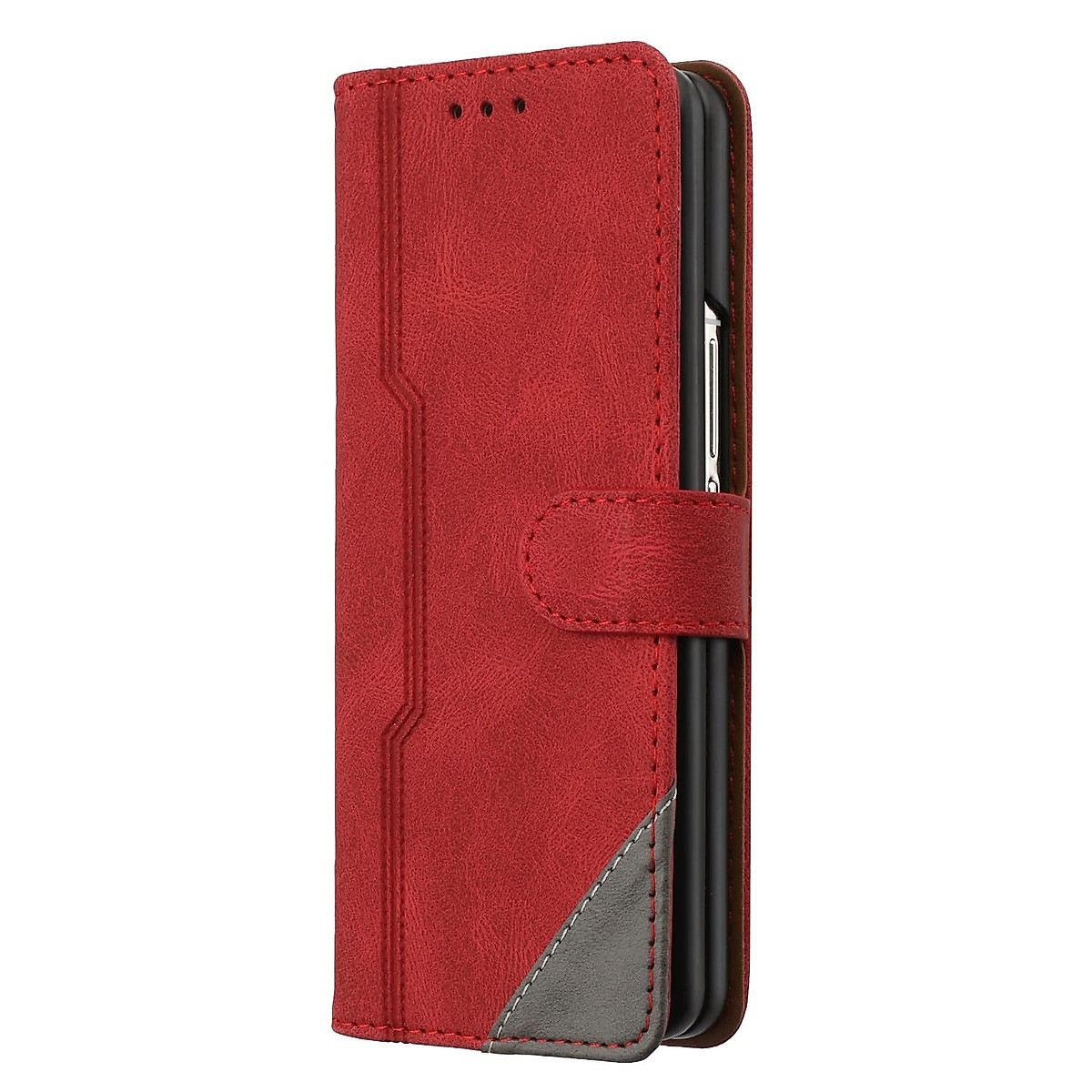 Phone Flip Case Compatible with Samsung Galaxy Z Fold 5 2023 Case, Samsung Galaxy Z Fold 5 Wallet Case Slim PU Leather Phone Case Flip Folio Leather Case Card Holders Shockproof Protective Case with W