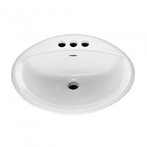 American Standard 0476028.020 Aqualyn Countertop Sink, White