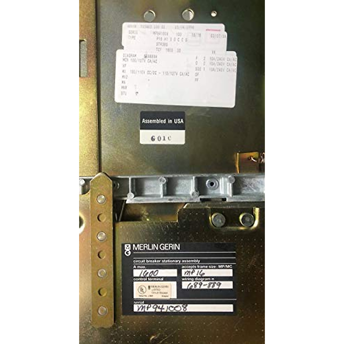 Merlin Gerin 1600 Amp MP16 Masterpact Breaker Stationary Assembly Cradle 1600A