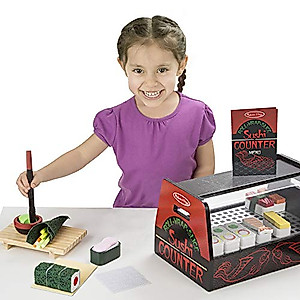 Melissa & Doug Roll, Wrap & Slice Sushi Counter Toy