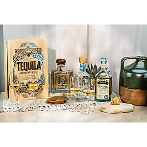 Tequila Tasting and Sipping Glasses | Tequila Glassware Collection | Set of 4 | 5.5 oz Crystal Snifter Copitas for Drinking Blanco, Reposado, Anejo Tequilas | Liquor and Spirits Sippers