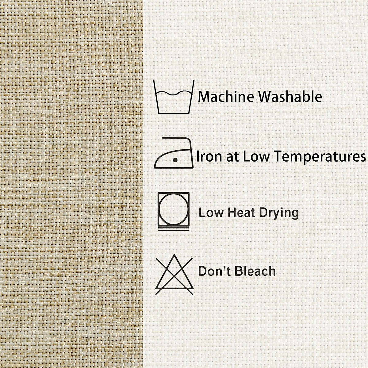 Hiasan Faux Linen Square Tablecloth - Wrinkle and Stain Resistant Washable Table Cloth for Kitchen Dining Room Holiday Table Cover for Party Dinner, Beige, 30 x 30 Inch