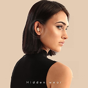 Smallest Invisible Earbuds Wireless Ear Buds Bluetooth in Ear Mini Discreet Small Tiny Earpiece Sleep Earbuds Hidden with Charging Case Headphones for Small Ears Work Sleeping Android iOS Yellow