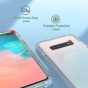 ULAK Galaxy S10 Plus Case, Slim fit Transparent Heavy Duty Shockproof Rugged Protection Case Soft TPU Protective Cover for Samsung Galaxy S10+ Plus 6.4 inch, Crystal Clear