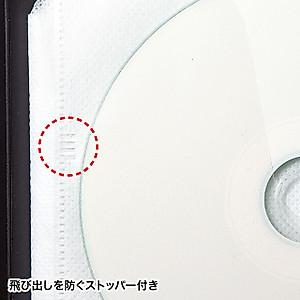 SANWA 120 Large Capacity File CD Case, Portable DVD/VCD Storage, polypropylene Protective CD Wallet, Binder, Holder, Booklet with customizable index for Car, Home, Office, Black