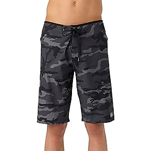 O'NEILL Men's GI Jack 21 Inch Boardshorts - Quick Dry Swim Trunks for Men with Stretch Fabric and Pockets,Black Camo-42