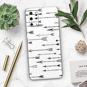 DesignSkinz Hipster Arrow Pattern Protective Vinyl Decal Wrap Skin Cover Compatible with The Samsung Galaxy S20 (Screen Trim & Back Glass Skin)