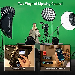 SmallRig RC 220D 220W LED Video Light 98700 LUX @3.3ft 5600K Continuous Output Light with CRI 95+, TLCI 96+, w/Bowens Mount, Manual and App Control Remotely Professional Studio Spotlight- 3472