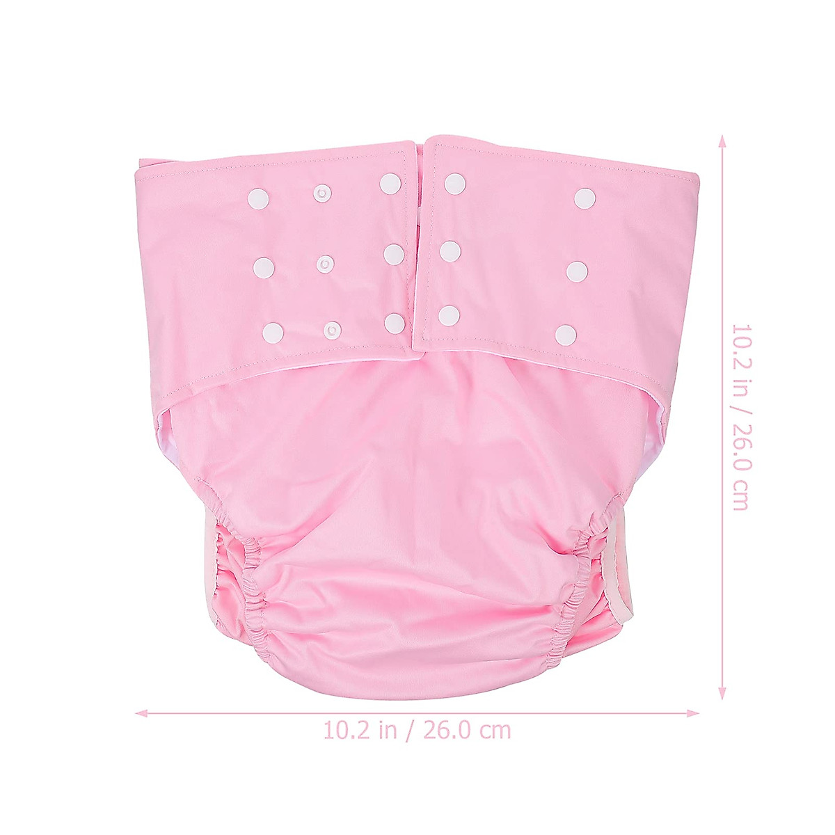 DOITOOL Washable Nappy Cover Diaper Pants Cotton Adult Reusable Nappy Cover Diaper Pant Cloth Incontinence Underwear for The Elderly and Disabled Pink