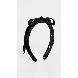 Lele Sadoughi Women's Bardot Ribbon Slim Headband, Jet, Black, One Size