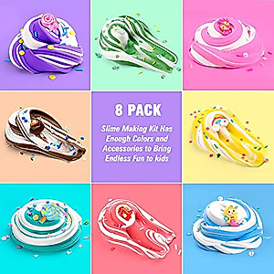 Butter Slime 8-Pack Case of Colors, Scented, Soft, Non-Sticky, Slime Kit Party Favors for Girls and Boys, Putty Slime Toys for Kids, Birthday, Classroom, Carnival Prizes, Basket Goodie Bag Stuffers