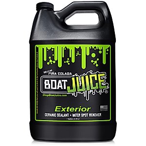 Boat Juice Exterior Boat Cleaner - Boat Water Spot Remover, Marine Ceramic Coating, Boat Wax, Boat Cleaner Fiberglass - Boat Cleaning Supplies, Boat Accessories (1 G)