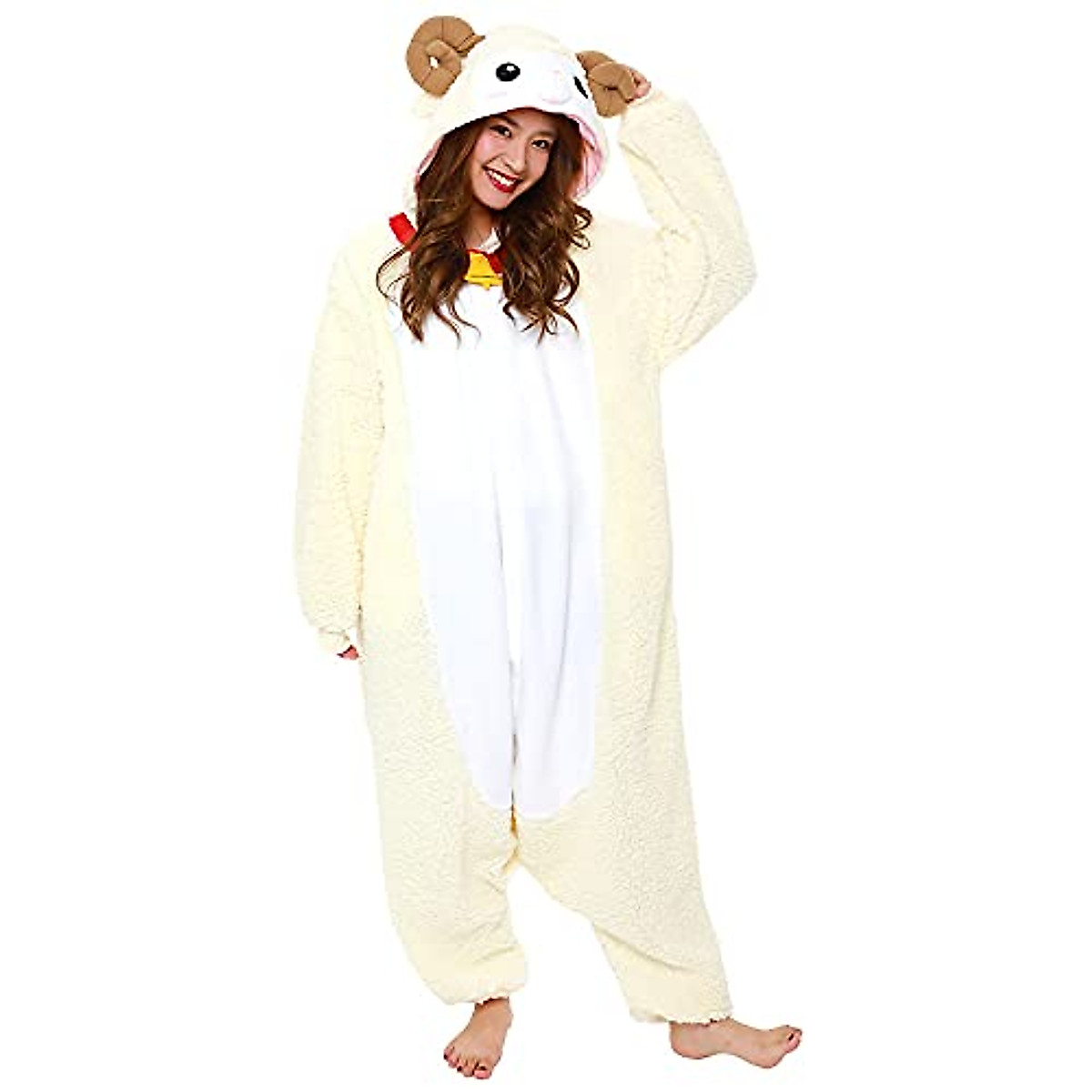 SAZAC Sheep Kigurumi Onesie Jumpsuit Halloween Costume