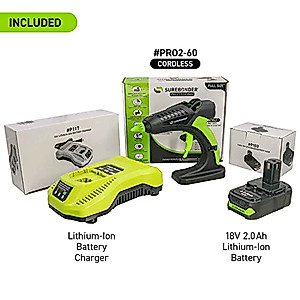 PRO2-60KIT 60 Watt Cordless Professional Heavy Duty Hot Glue Gun Kit-Full Size-Ryobi® Battery & Charger Included