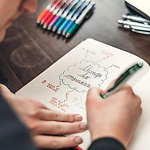 Pentel EnerGel Pearl RTX, 0.7mm, Black Ink, Box of 12 (BL77PWP-A)