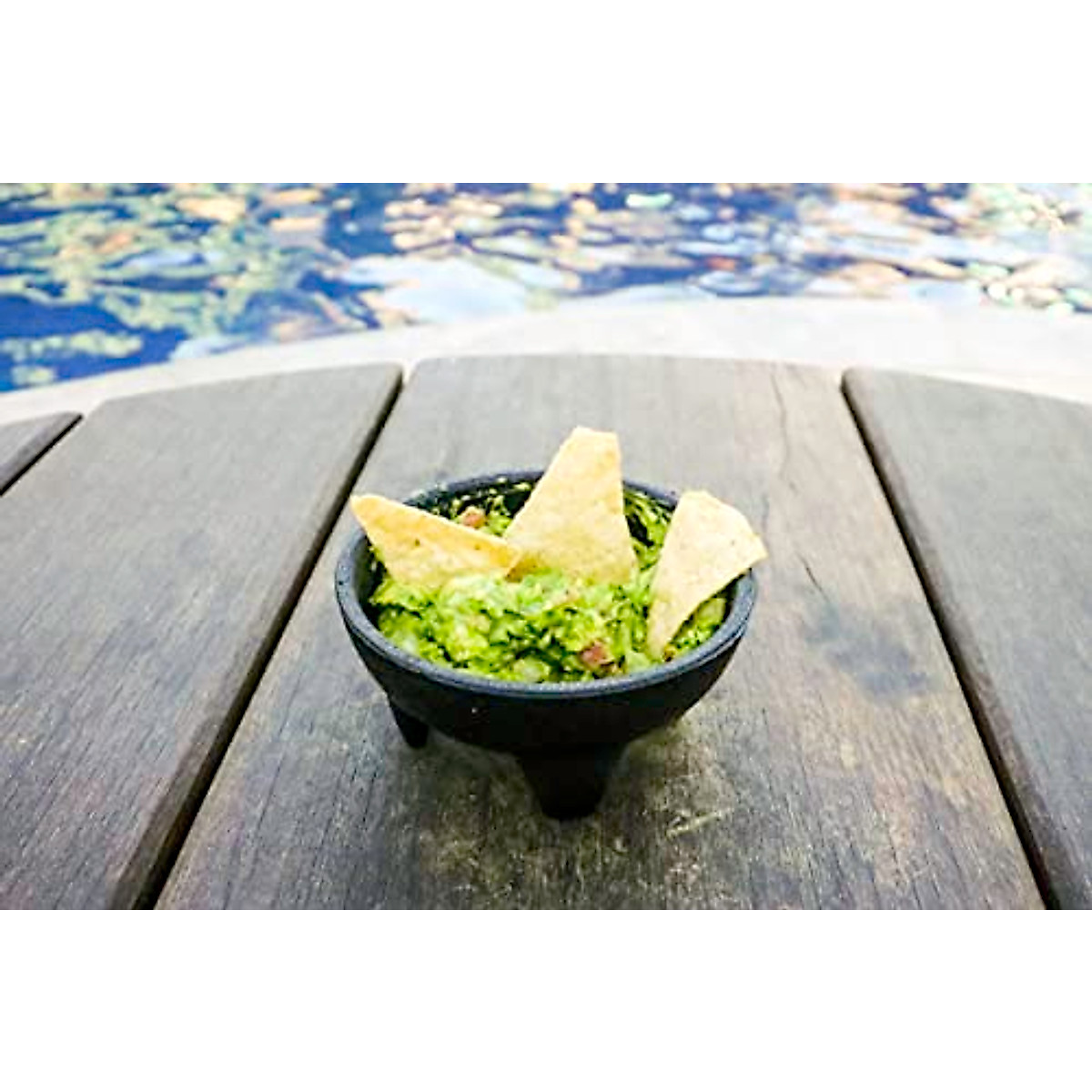 6 Pack Salsa Black Molcajete, Mexico Serving Dish, Chips, Sauce Cup, Side Dish, Snack, Dip, Nuts Candy for Taco Fiesta, Perfect for Parties, Events, or Any Use! (Black, 6 Pack)