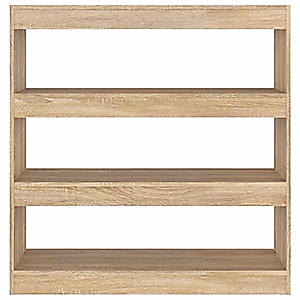 Bookcase, Independent Bookshelf Storage Display Cabinet, Suitable for Living Room, Bedroom, Corridor, Study,Book Cabinet/Room Divider Sonoma Oak 39.4"x11.8"x40.6"