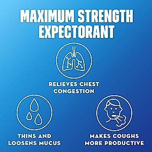 Mucinex 12 Hour Maximum Strength 1200 mg Guaifenesin Extended-Release Tablets for Excess Mucus Relief, Expectorant Aids Excess Mucus Removal, Chest Congestion Relief, 14 Tablets